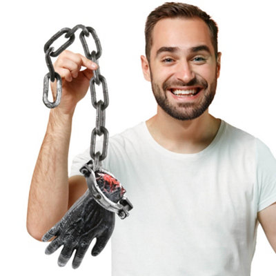 Chained Severed Hand Decoration - 66cm 26 inch - Pack of 3