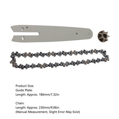 Chainsaw Chain Set Steel Sprocket 186mm Guide Plate 230mm Chain 6in Saw ...