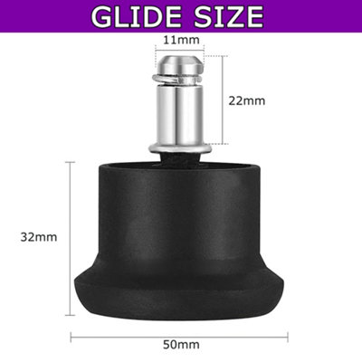 Chair Glide Castors for Office Chair Gaming Chair Wheel Replacement ...