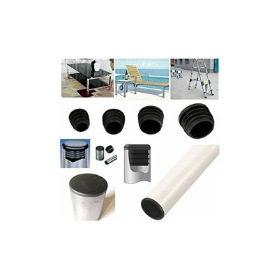 Chair Leg Cap,Round Plastic Plug,30Pcs Black Tube End Cap Chair Glide ...