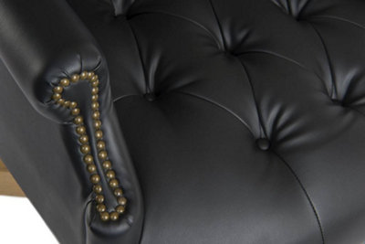 Chairman Super Large Executive Chair in Black bonded leather with ...