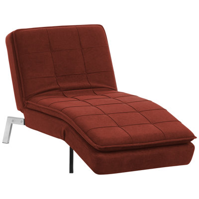 Chaise Longue LOIRET Fabric Red