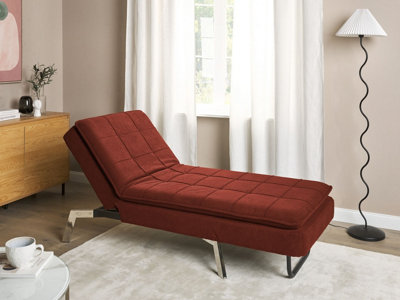 Chaise Longue LOIRET Fabric Red