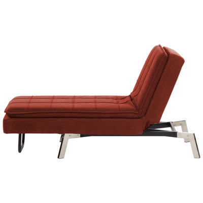 Chaise Longue LOIRET Fabric Red