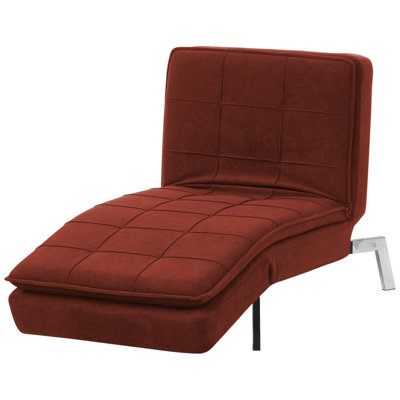 Chaise Longue LOIRET Fabric Red