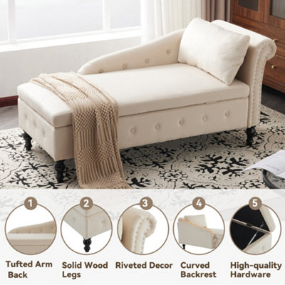 Tufted chaise store