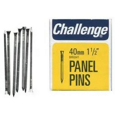 Challenge Steel Panel Pin Nails (Pack of 24) Steel (40mm)
