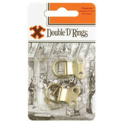 Challenge X Brand Double D Rings (Pack Of 2) Gold (One Size)