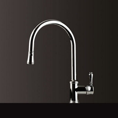 Chambord Augustin Single-Lever Pull-Out Rinse Kitchen Mixer Tap, Matt ...