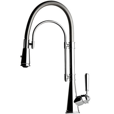 Chambord Blaise Single-Lever Pull-Out Kitchen Mixer Tap - Brass, Swivel ...