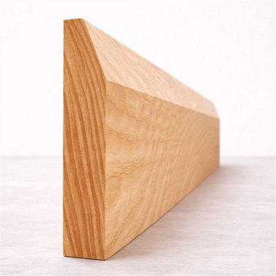 Chamfered American Ash Skirting Board (Oiled) - 95mm (H) x 19mm (T) x ...