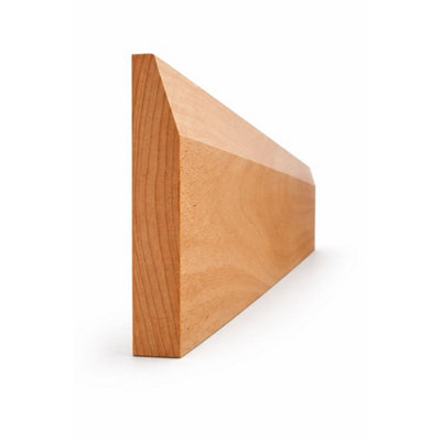 Chamfered European Beech Skirting Board (Oiled) - 95mm (H) x 19mm (T) x ...