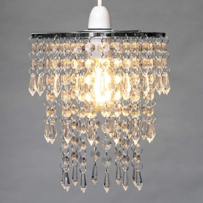 Chandelier Crystal Light Shade For Lamps Or Ceiling Light | DIY at B&Q