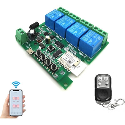 Channel Zigbee Smart Relay Switch Adjustable Self locking, Works with ...