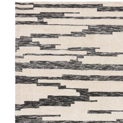 Charcoal Abstract Modern Rug Easy to clean Living Room and Bedroom ...