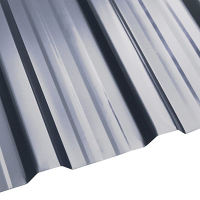 Charcoal Black Metal Roof Cladding Panels, 115cm x 45cm, Includes 50 Screws