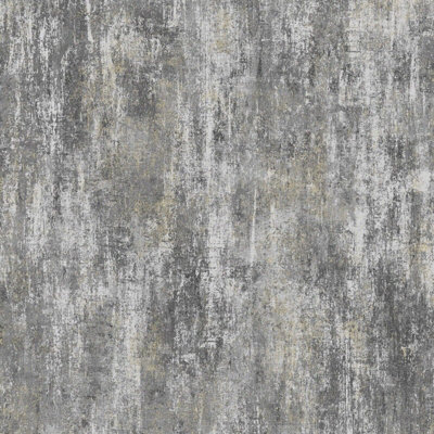 Charcoal Grey Textured Wallpaper Heavyweight Distressed Metallic Effect ...