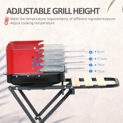 Charcoal Trolley BBQ Barbecue Grill Patio Camping Picnic Party Outdoor ...