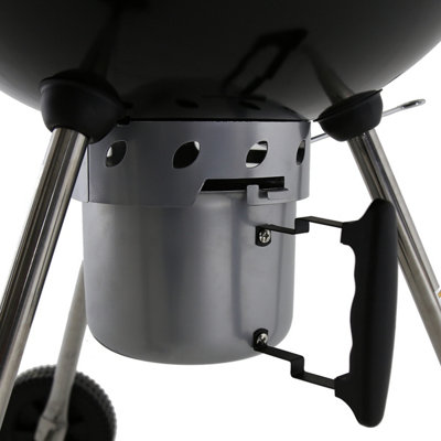 Charles Bentley 21" Premium Charcoal Kettle BBQ Enamel Coated Steel - Black