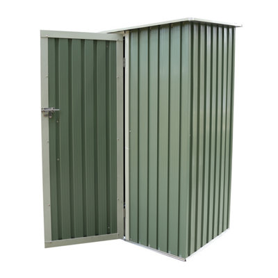 Charles Bentley 4.7ft x 3ft Metal Storage Shed Chest Small Green Roof ...