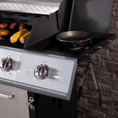 Charles Bentley 7 Burner (6+side) Premium Gas BBQ - Stainless Steel