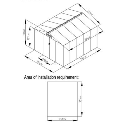 Charles Bentley 8ft x 10ft Metal Garden Storage Outdoor Shed Zinc Frame ...