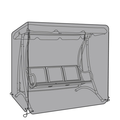 Charles Bentley Deluxe Swing Seat Cover - Black | DIY at B&Q