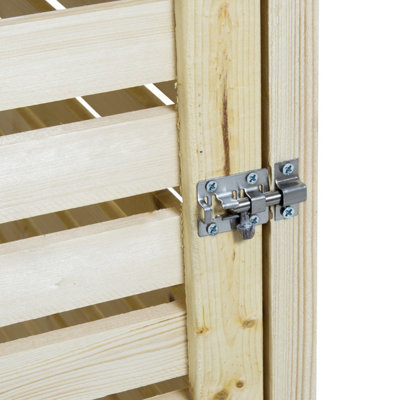 Charles Bentley FSC Triple Wooden Bin Store Wheelie Bin Storage Unit ...