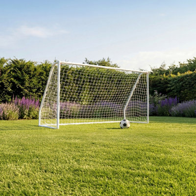 Charles Bentley Junior 8ftx4ft Plastic Portable White Football Goal Inc ...