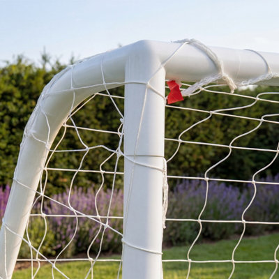 Charles Bentley Junior 8ftx4ft Plastic Portable White Football Goal Inc ...