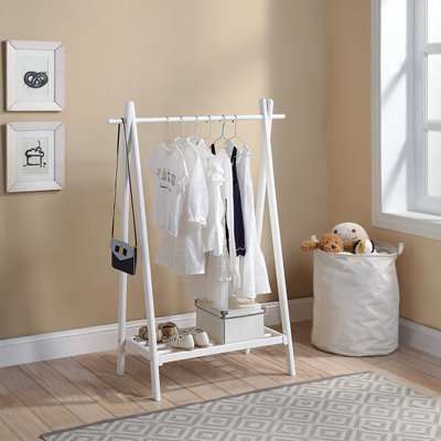Charles Bentley Large Solid Wood Hanging Clothes Rail/Clothing Stand ...