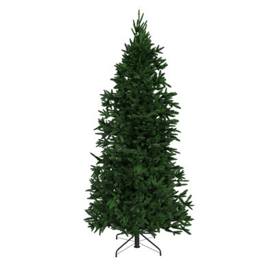 Charles Bentley Luxury 7ft Slimline Faux Nordic Spruce Hinged Christmas ...