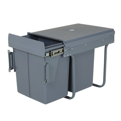 Charles Bentley Pull Out Kitchen Cupboard Bin 2 x 20L (40L Capacity ...