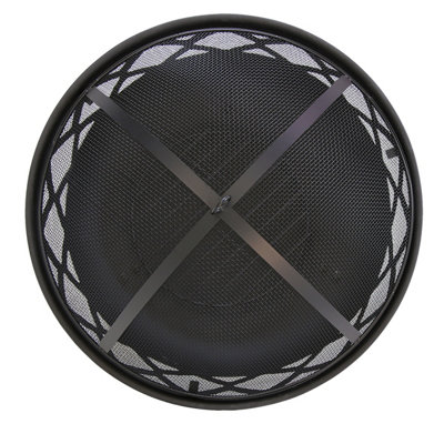 Charles Bentley Round Black Fire Pit