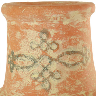 Charles Bentley Small Terracotta Clay Chimenea BBQ Grill with Artisan ...