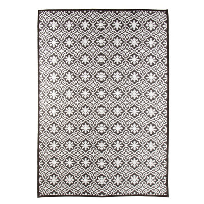 Charles Bentley Tile Motif Lightweight Waterproof Indoor/Outdoor Rug ...