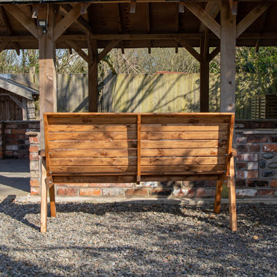 Charles Taylor Hand Made Traditional 3 Seater Chunky Rustic Wooden ...