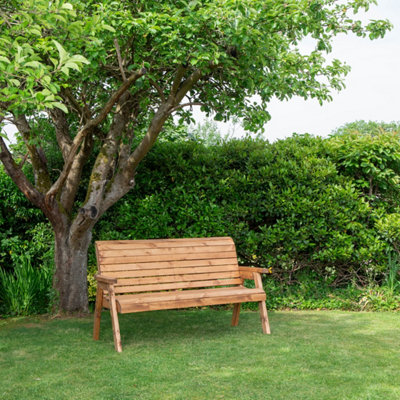 Charles Taylor Hand Made Traditional 3 Seater Chunky Rustic Wooden ...