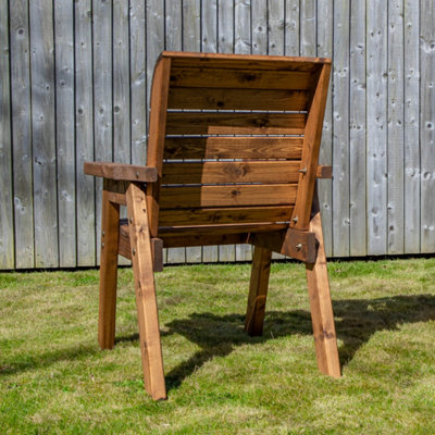 Charles Taylor Hand Made Traditional Chunky Rustic Wooden Garden Chair ...