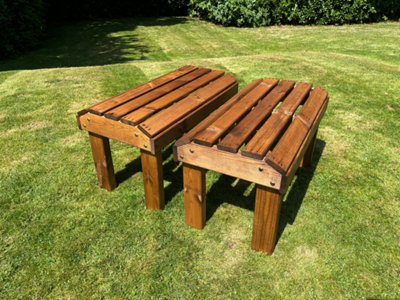 CHARLES TAYLOR KNIGHTS SINGLE SEATER GARDEN BENCH (SET OF 2)