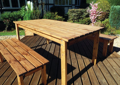 Charles Taylor Six Seater Rectangular Table Set (with form benches)