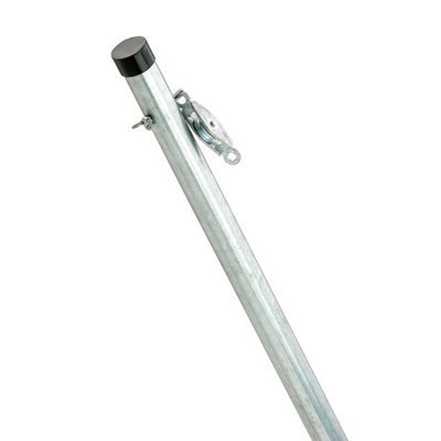 Charles Watson 2.4m Washing Clothes Line Pole Post Cleat & Pulley ...