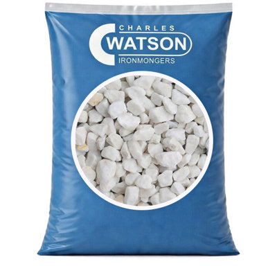 Charles Watson 20mm Polar White Chippings Decorative Garden Stone Large ...