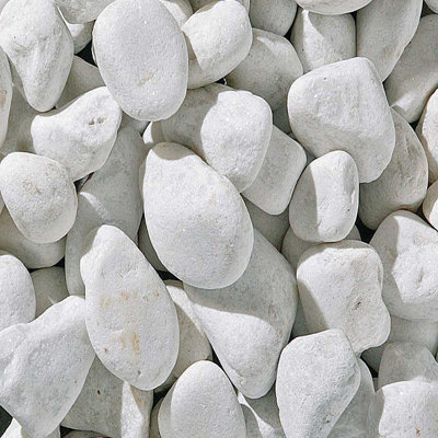 Charles Watson 40 -90mm White Cobbles Decorative Stone Approx. 20kg ...