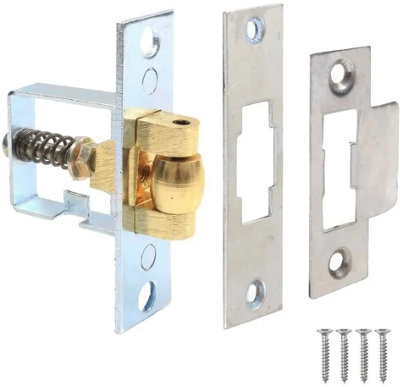 Charles Watson Adjustable Roller Catch Door Latch Heavy Duty Nickel Plated