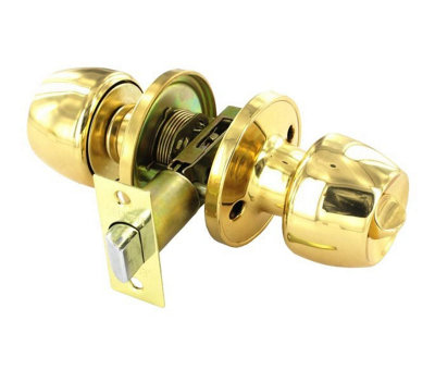 Charles Watson Brass Privacy Door Knob Set with Thumb Turn Lock