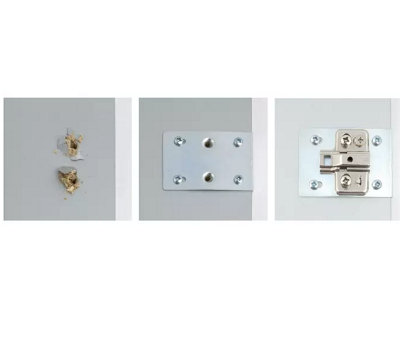 Charles Watson Hinge Repair Plates Cabinet Fixing Kit Kitchen Door ...