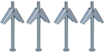 Charles Watson M5 x 100mm Zinc-Plated Spring Toggle Cavity Wall Anchor ...