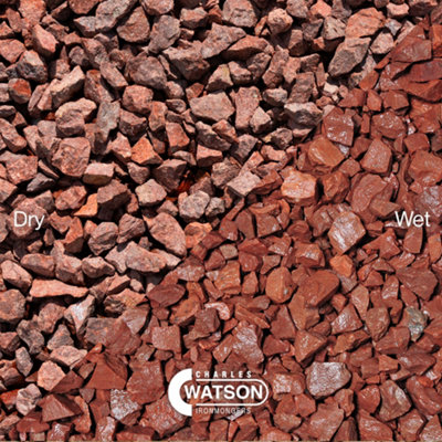 Charles Watson Red Granite 14mm Decorative Garden Chippings Approx ...