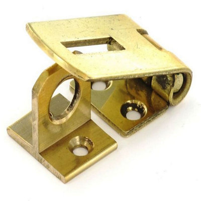 Charles Watson Solid Brass Hasp & Staple 38mm Pack of 2 Cupboard Lock